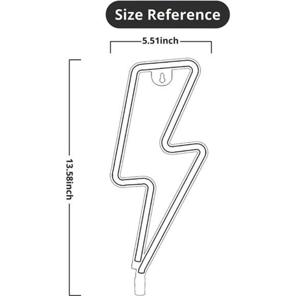 Other | Lumoonosity Lightning Bolt Neon Signs Usb Powered Pink Led ...